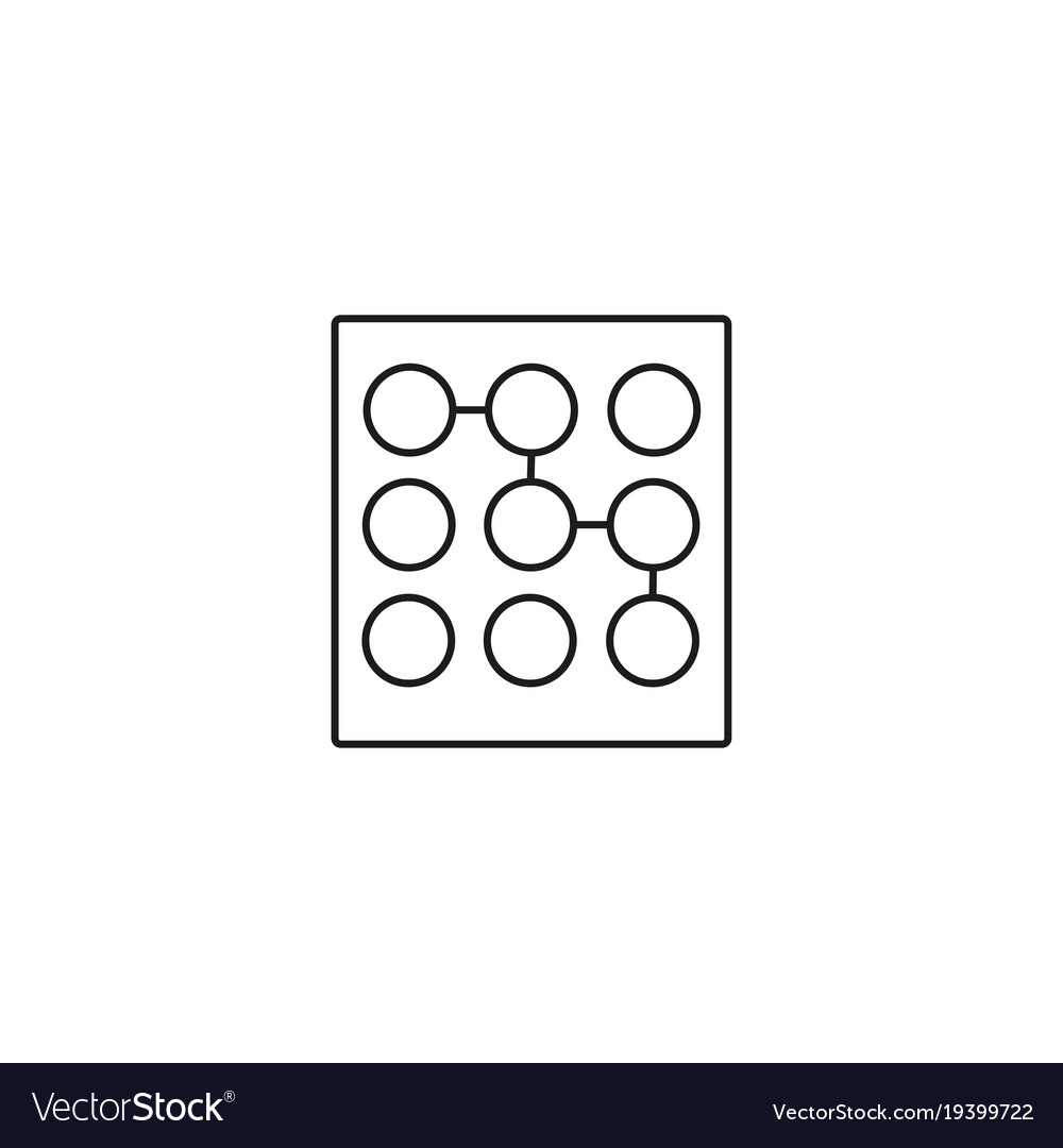 Pattern lock icon Royalty Free Vector Image - VectorStock