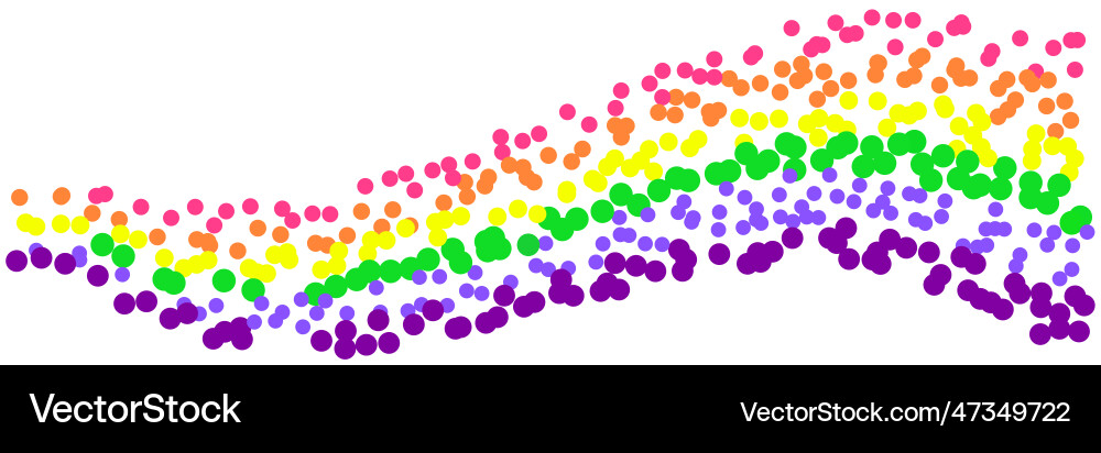Pointillism colorful rainbow flag isolated Vector Image