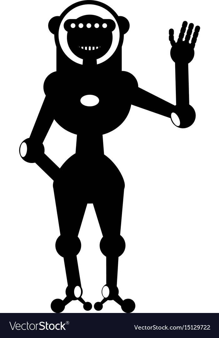 Robot toy greetings Royalty Free Vector Image - VectorStock