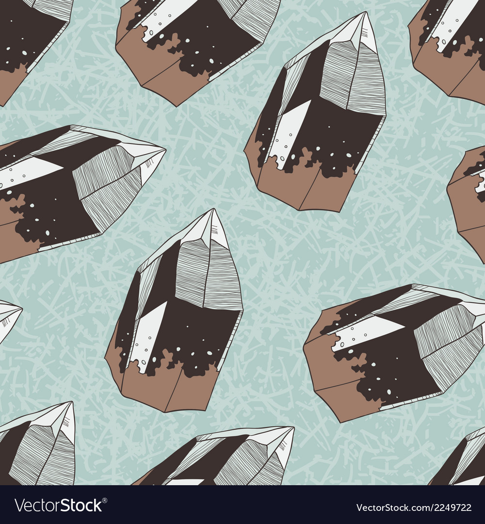 Seamless pattern with crystals Royalty Free Vector Image