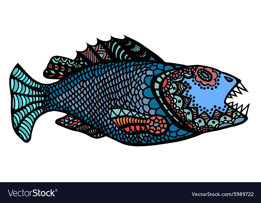 Stylized fish Royalty Free Vector Image - VectorStock
