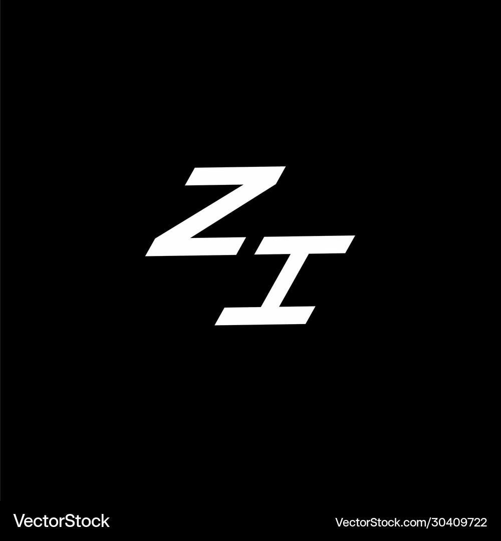 Zi logo monogram with up to down style modern Vector Image