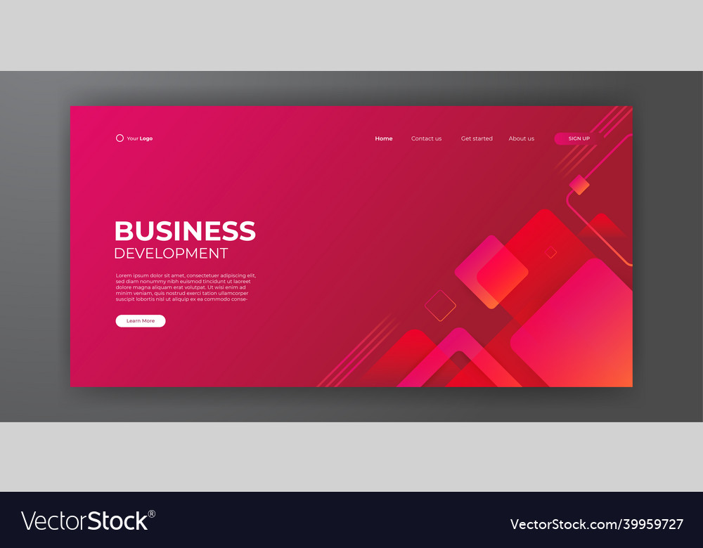 Design for landing page abstract background 3d Vector Image Design for landing page abstract background 3d Vector Image