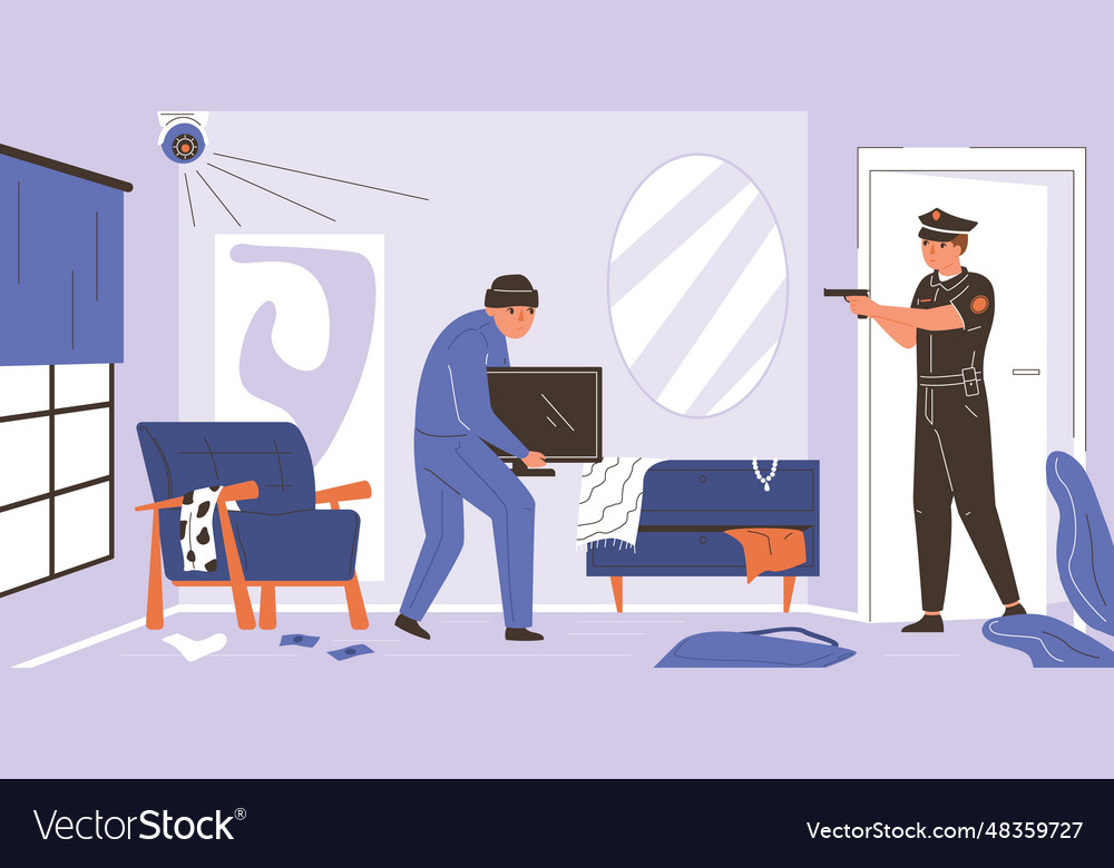 Home security background Royalty Free Vector Image