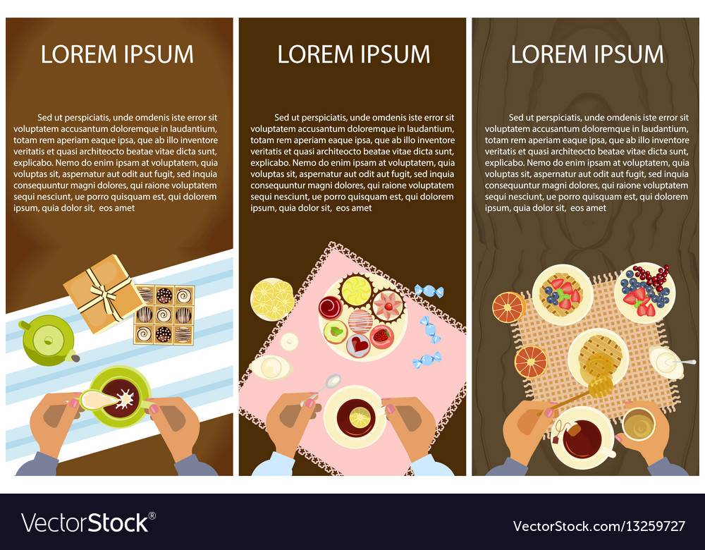 Menu for tea time Royalty Free Vector Image - VectorStock