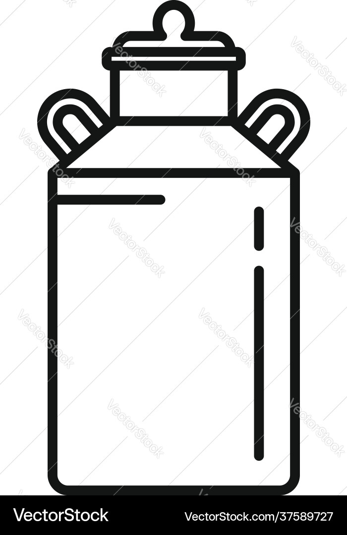 Milk barrel icon outline style Royalty Free Vector Image