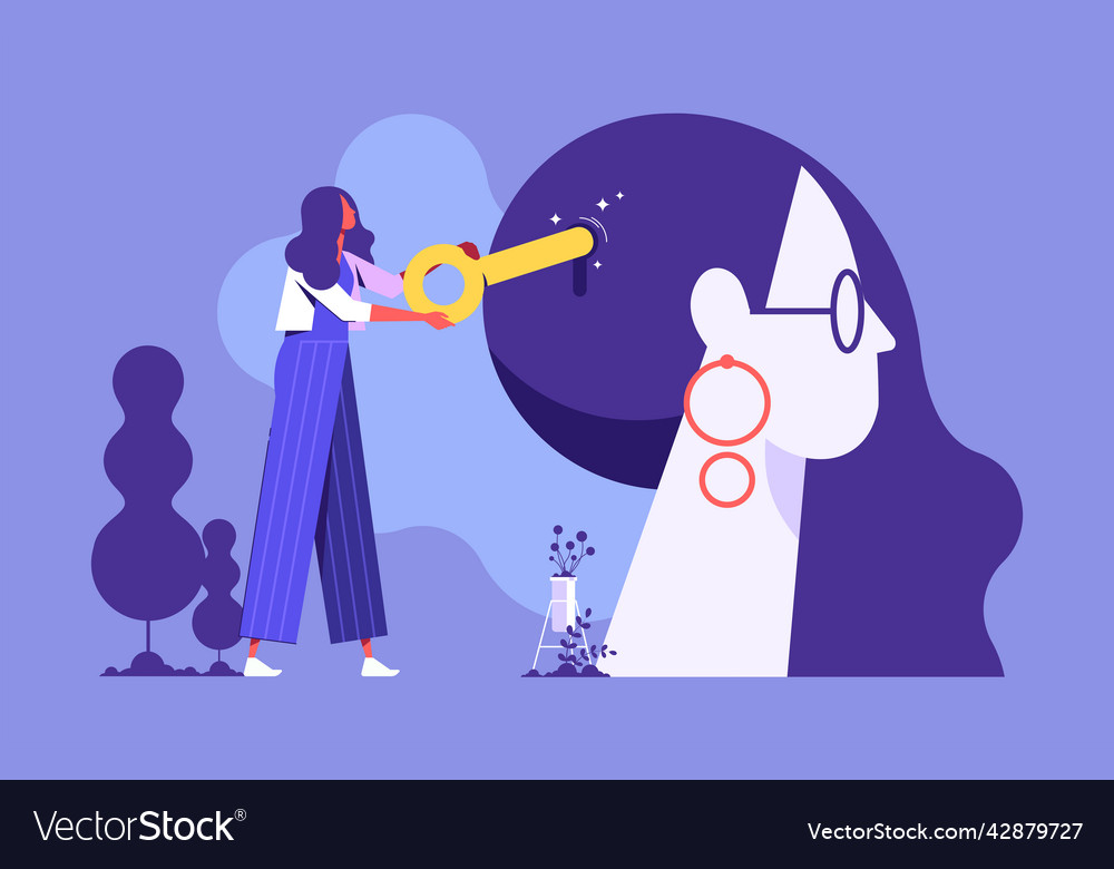 Open mind concept Royalty Free Vector Image - VectorStock