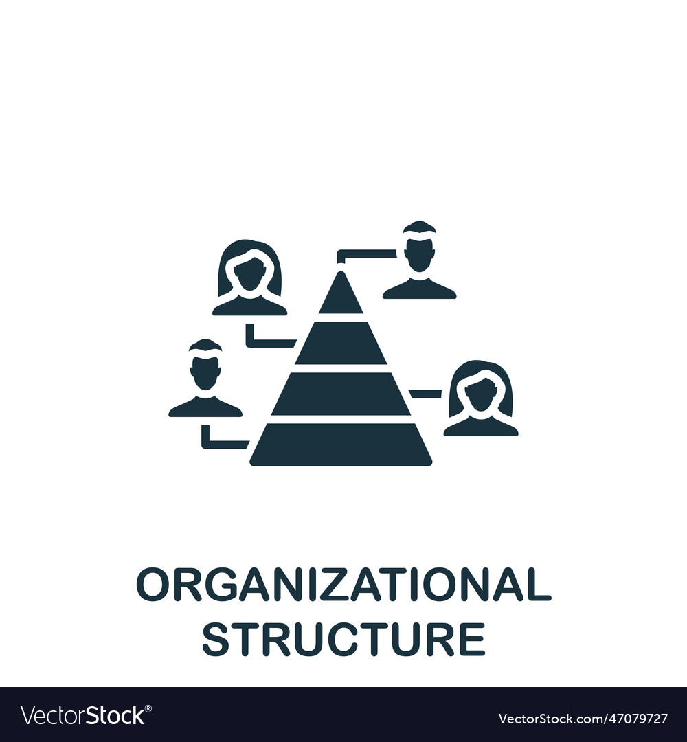 Organizational structure icon monochrome simple Vector Image Organizational structure icon monochrome simple Vector Image