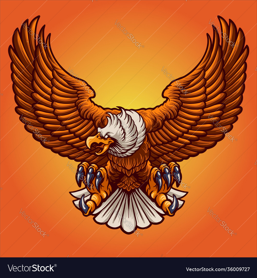 Strong eagle mascot Royalty Free Vector Image - VectorStock