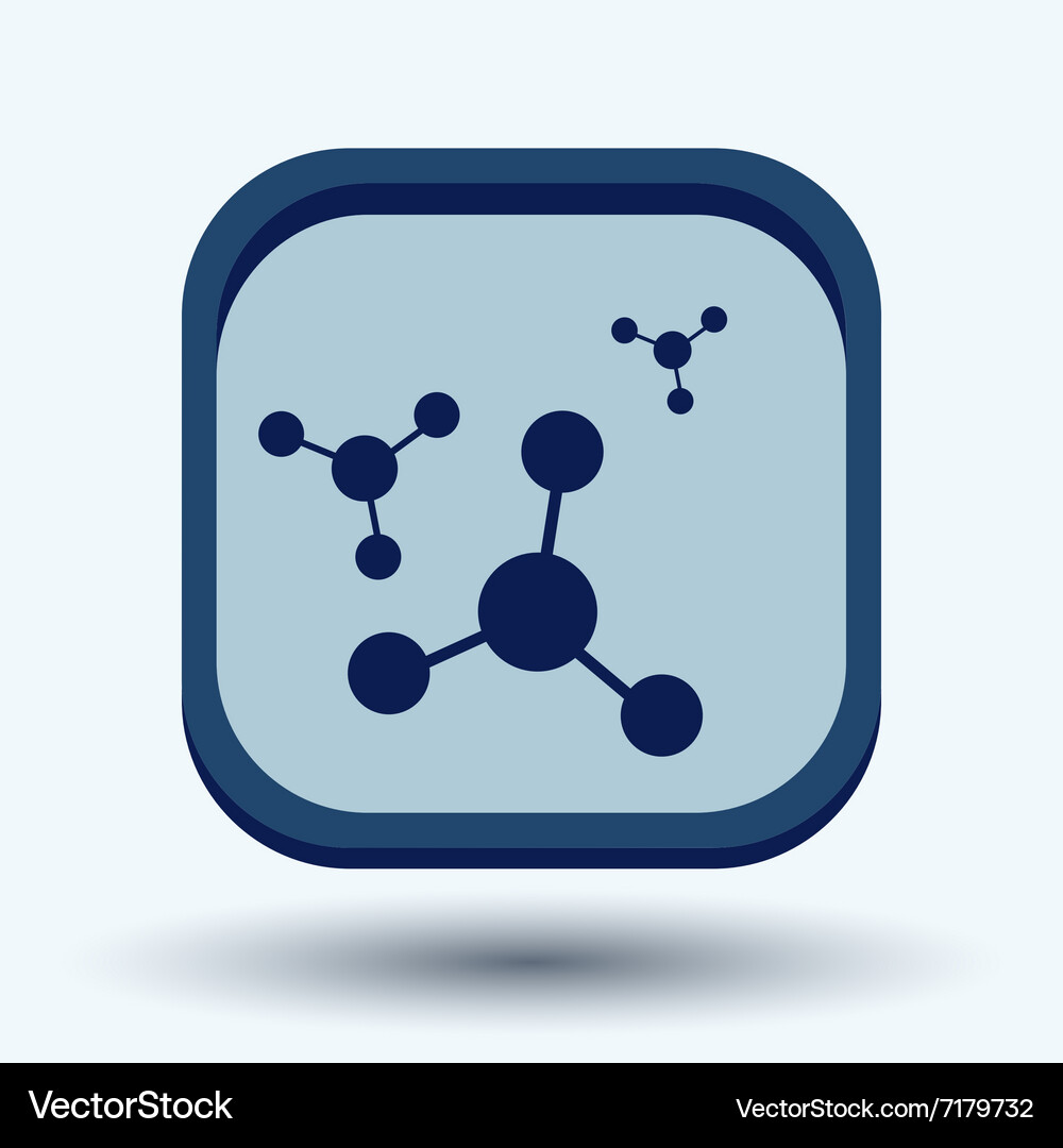 Atom molecule symbol icon of physics or chemistry Vector Image