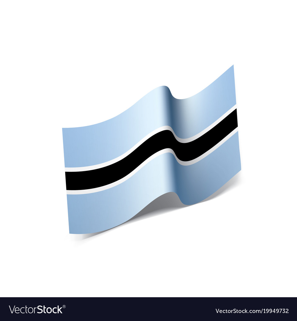 Botswana flag Royalty Free Vector Image - VectorStock