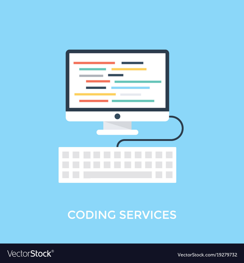 Coding service Royalty Free Vector Image - VectorStock