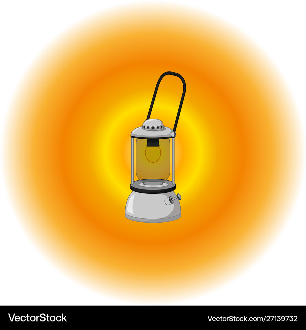 Cool orange traditional lighting cartoon Vector Image