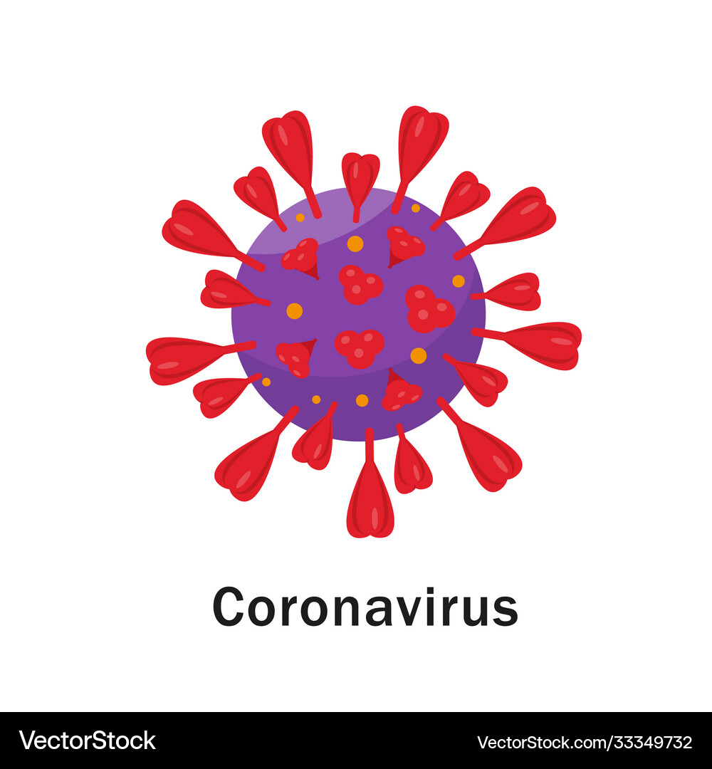 Coronavirus covid19-19 cell on white background Vector Image