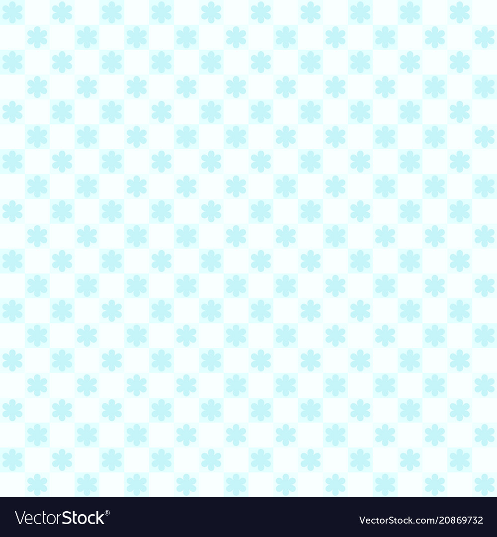 Cyan flower pattern seamless Royalty Free Vector Image