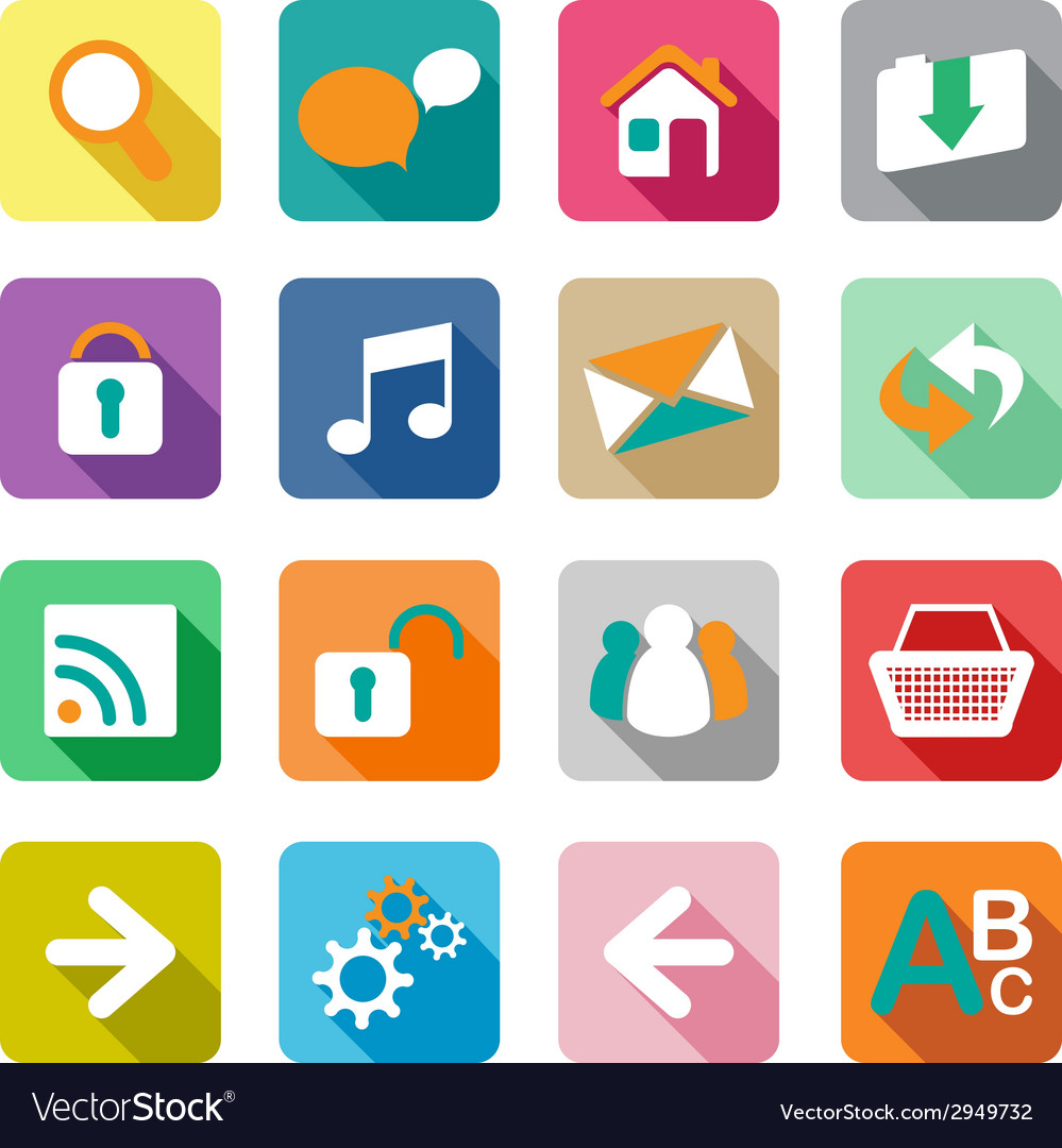 Flat web signs Royalty Free Vector Image - VectorStock