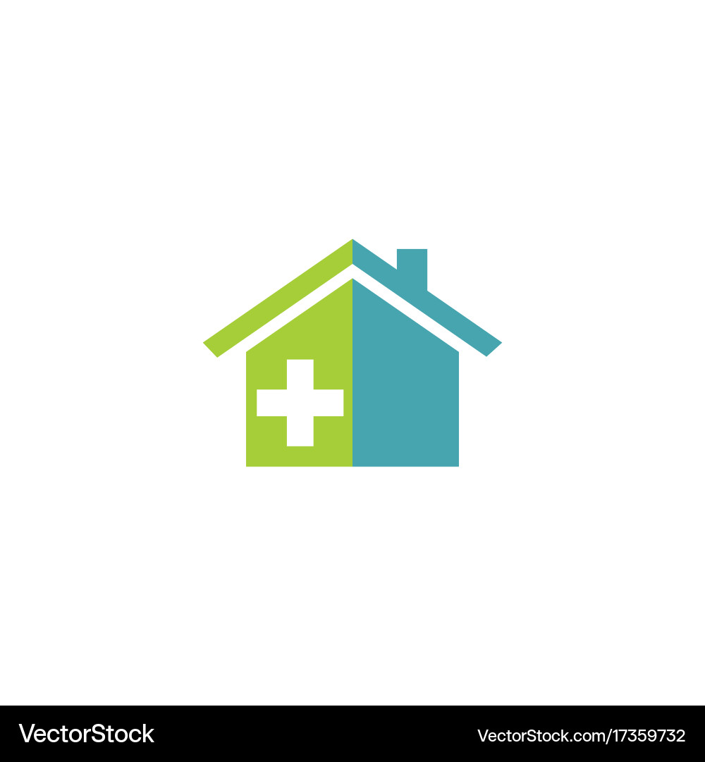 House medic hospital logo Royalty Free Vector Image