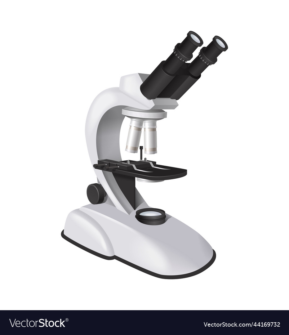 Microscope realistic Royalty Free Vector Image