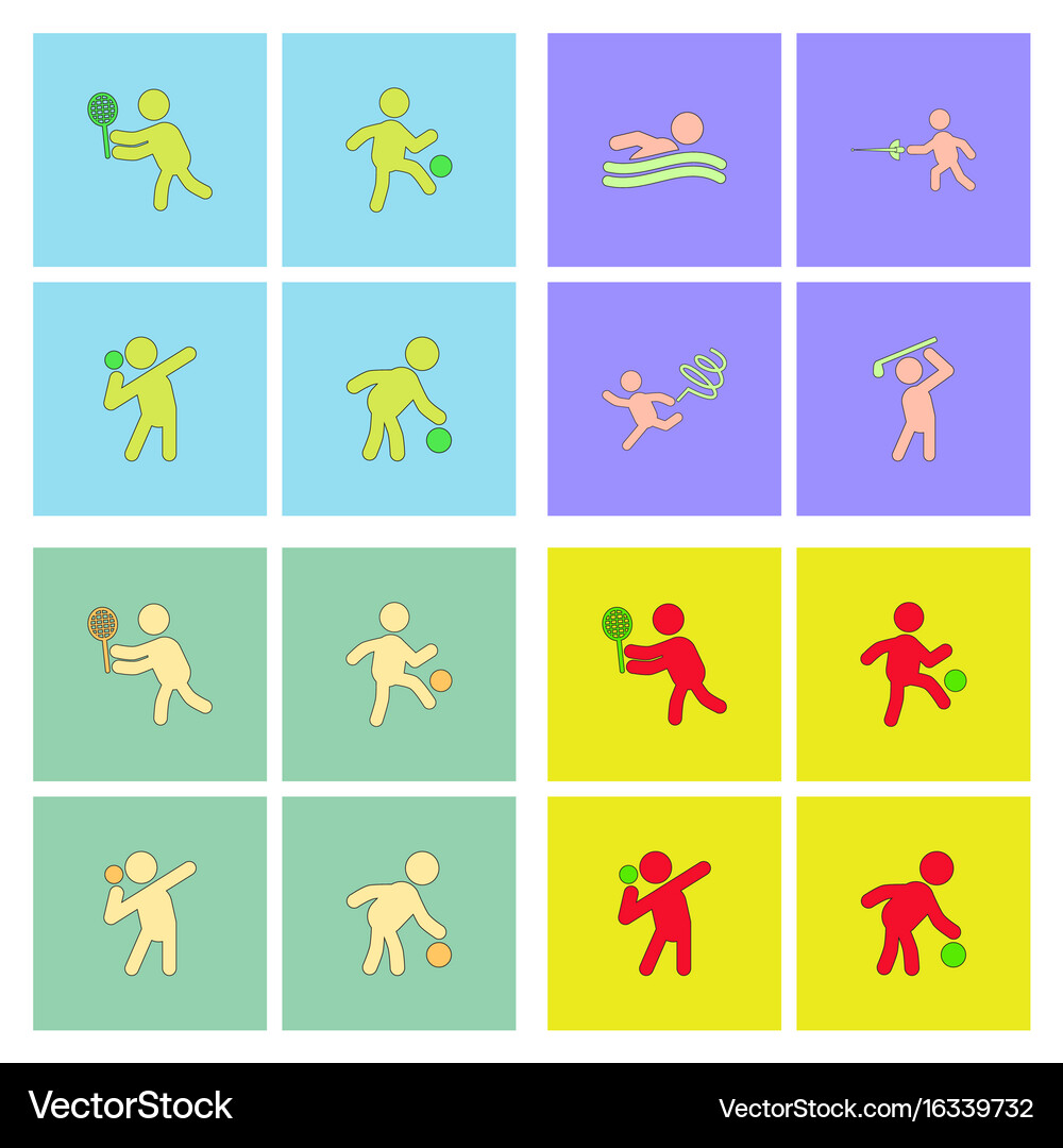 Set of olympic game design Royalty Free Vector Image