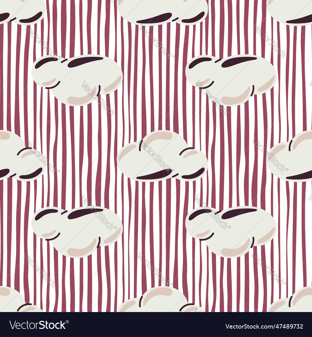 Simple clouds seamless pattern primitive art Vector Image