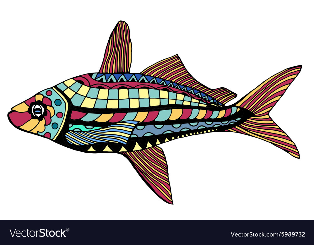 Stylized fish Royalty Free Vector Image - VectorStock