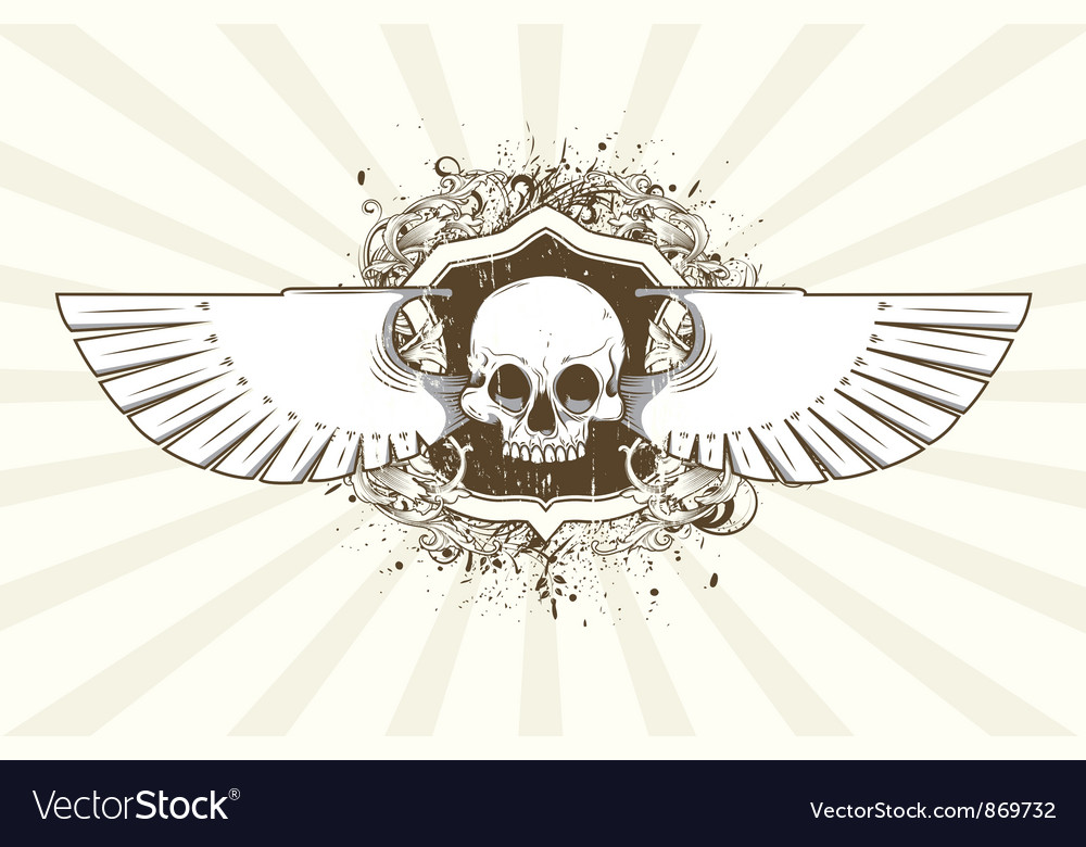 T Shirt Design With Skull Royalty Free Vector Image
