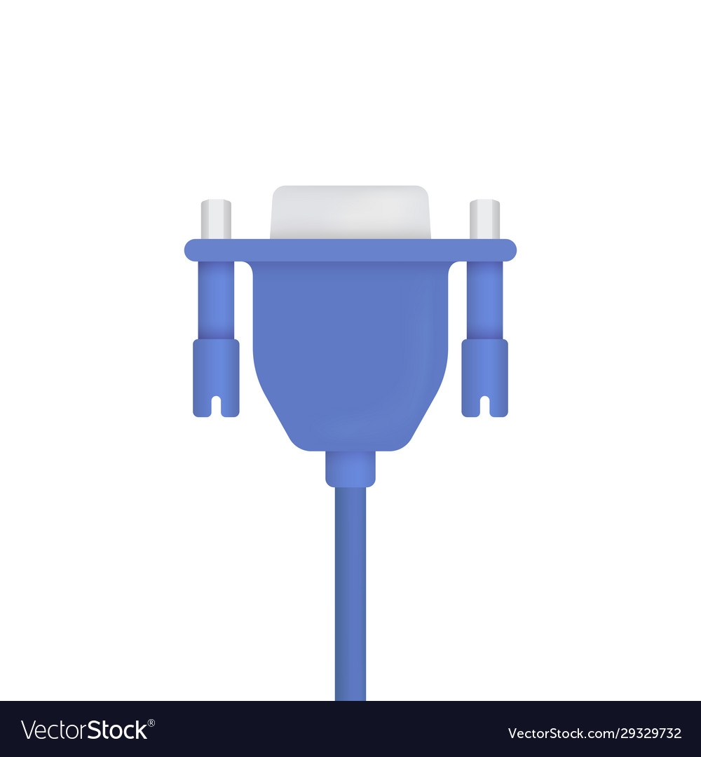 Vga cable Royalty Free Vector Image - VectorStock