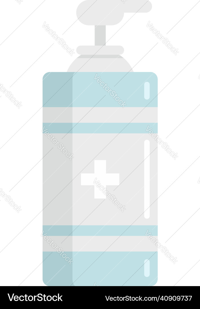 Antiseptic gel dispenser icon flat isolated Vector Image