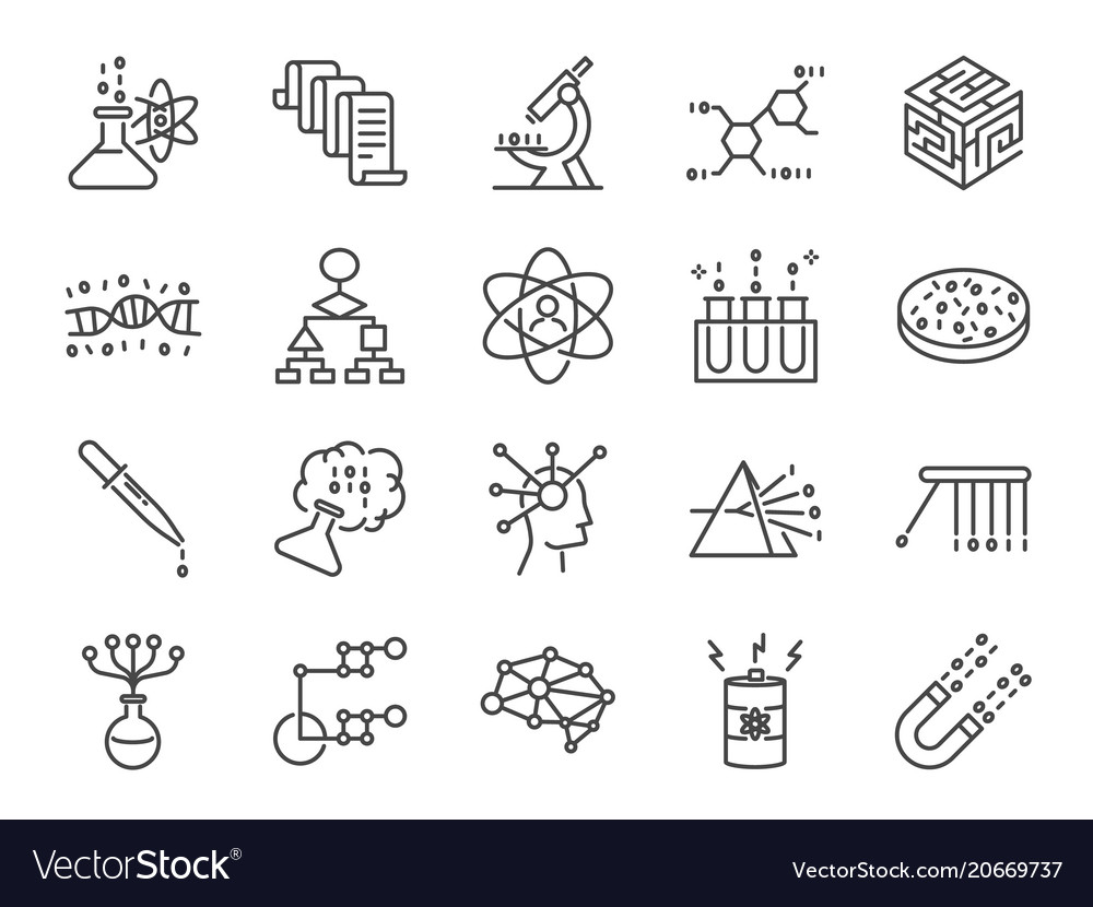 Data science icon set Royalty Free Vector Image