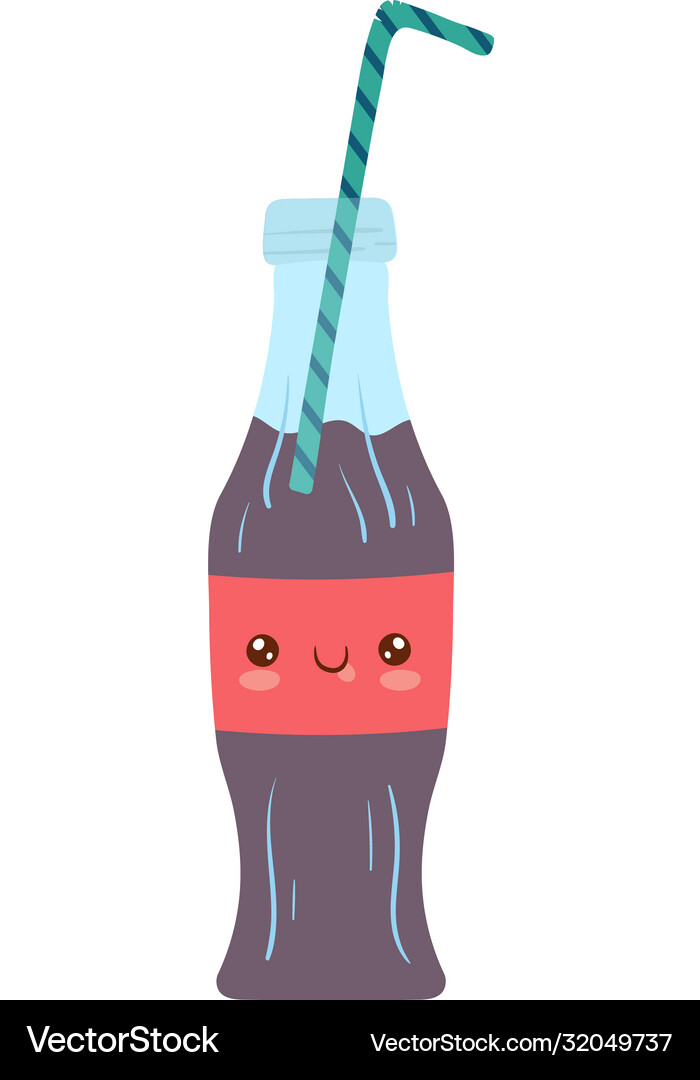 Effervescent drink refreshing food bright funny Vector Image