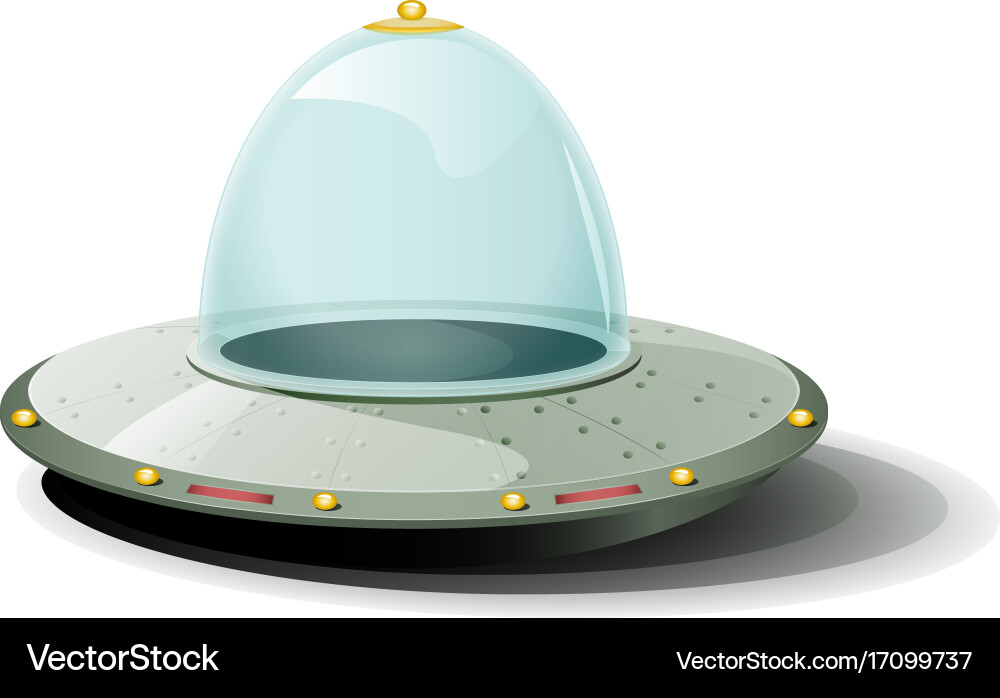 Retro cartoon spaceship Royalty Free Vector Image