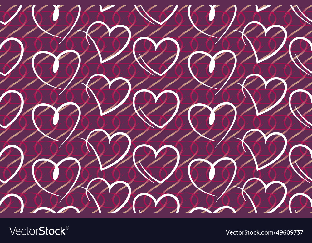 Seamless hearts pattern Royalty Free Vector Image