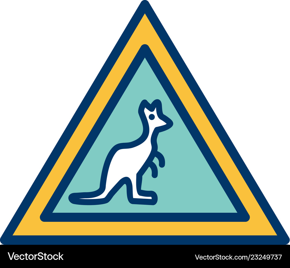 Wild animal crossing icon Royalty Free Vector Image