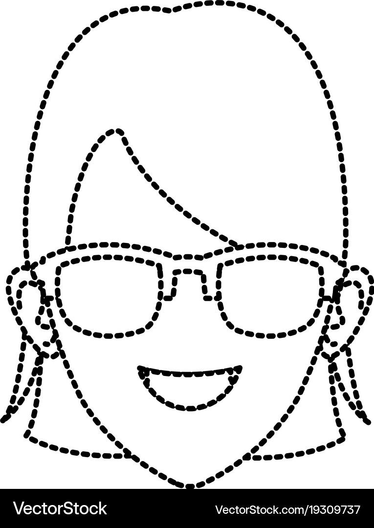 Woman face with sunglasses Royalty Free Vector Image