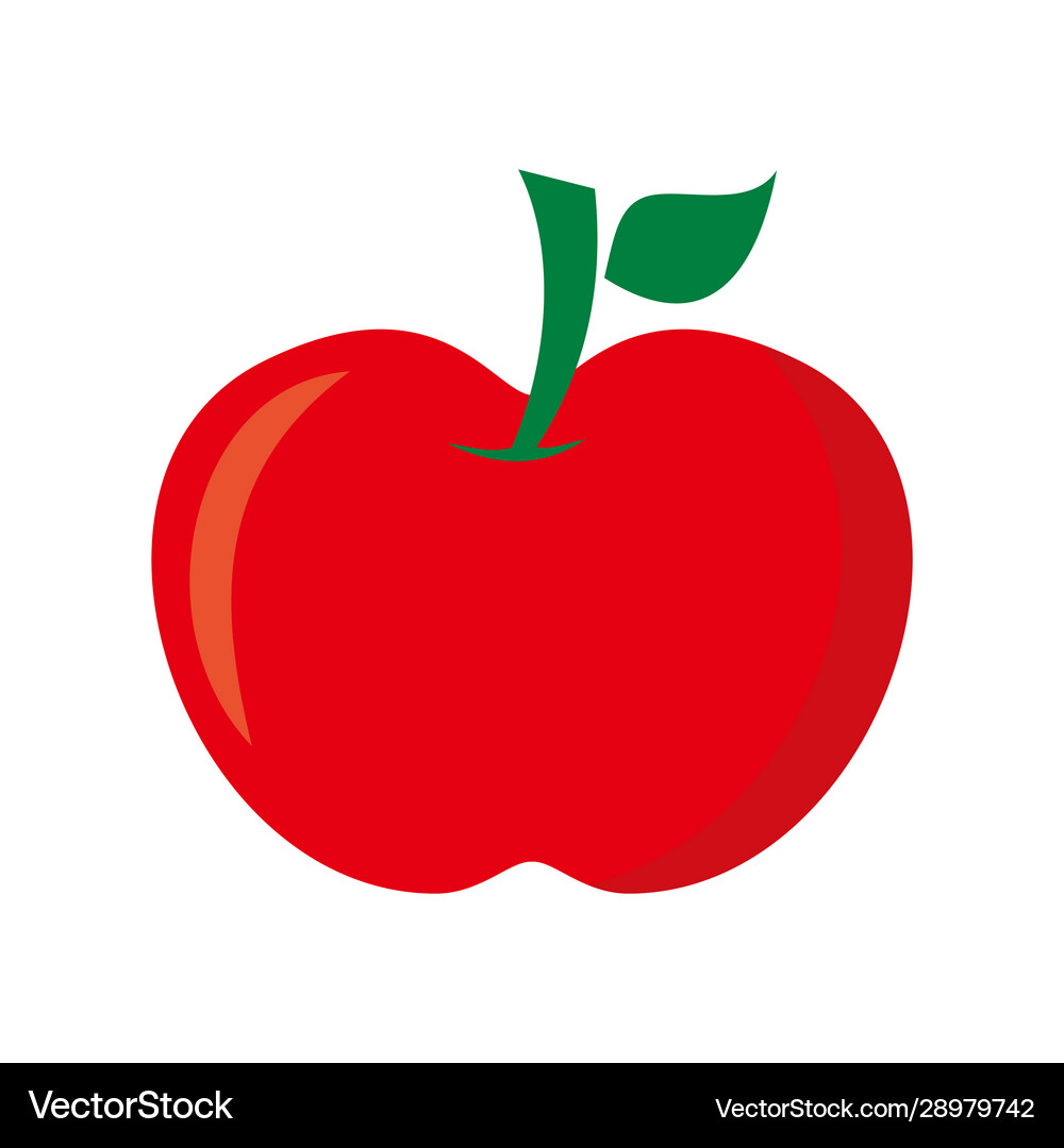 Apple icon black icon on white background Vector Image