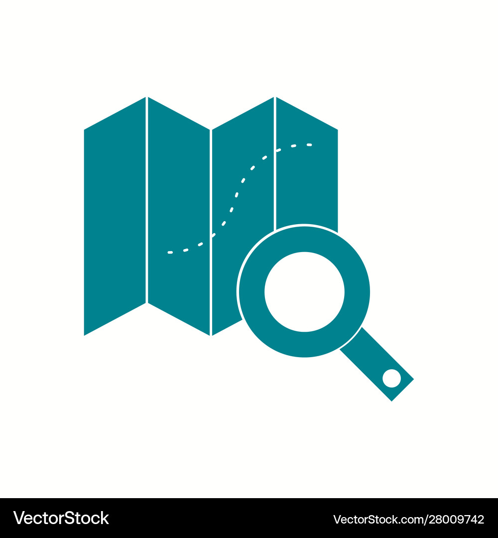 Beautiful search maps glyph icon Royalty Free Vector Image