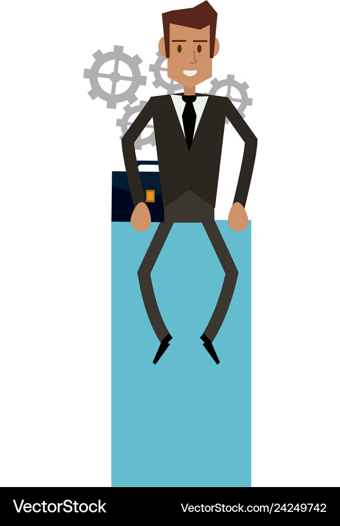 Businessman successful cartoon Royalty Free Vector Image