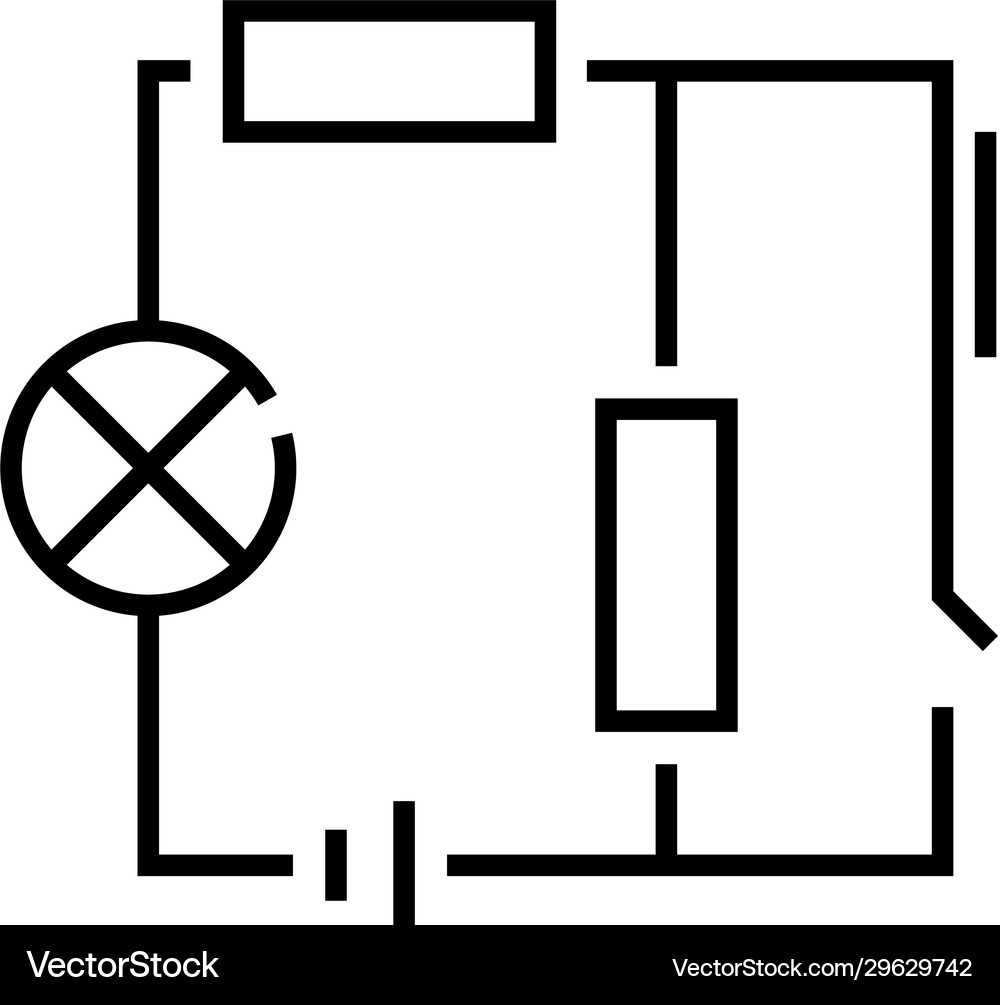 Class scheme line icon concept sign outline Vector Image