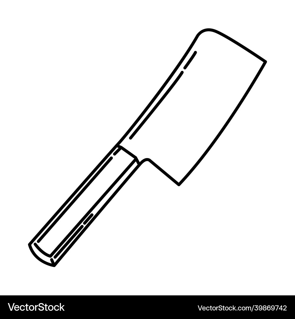 Cleaver icon doodle hand drawn or outline Vector Image