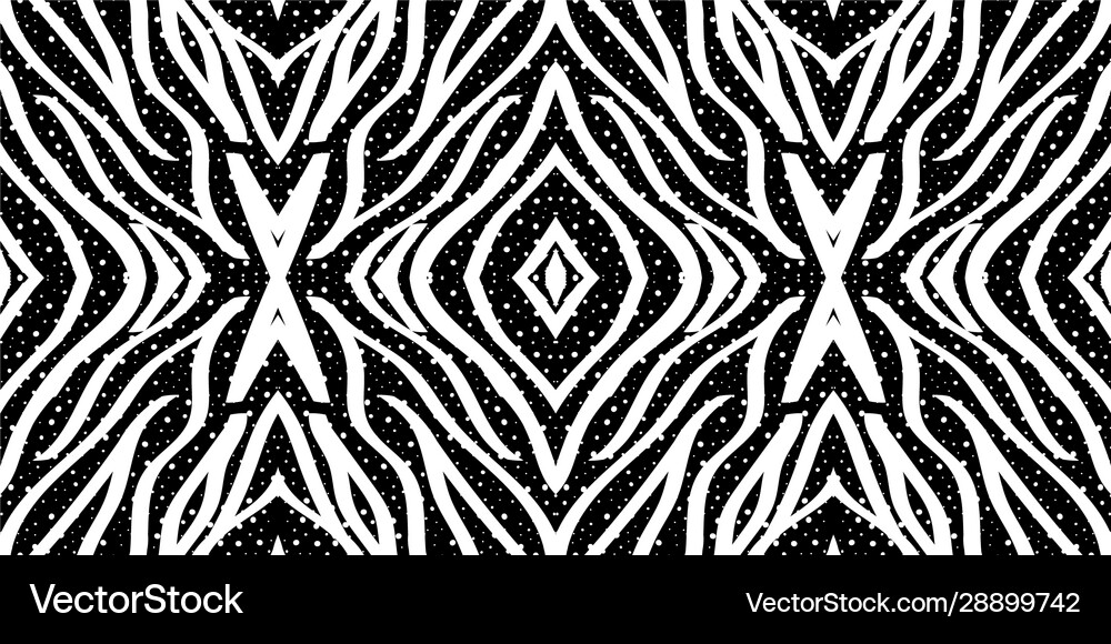 Dark animal tiger fur seamless pattern Royalty Free Vector