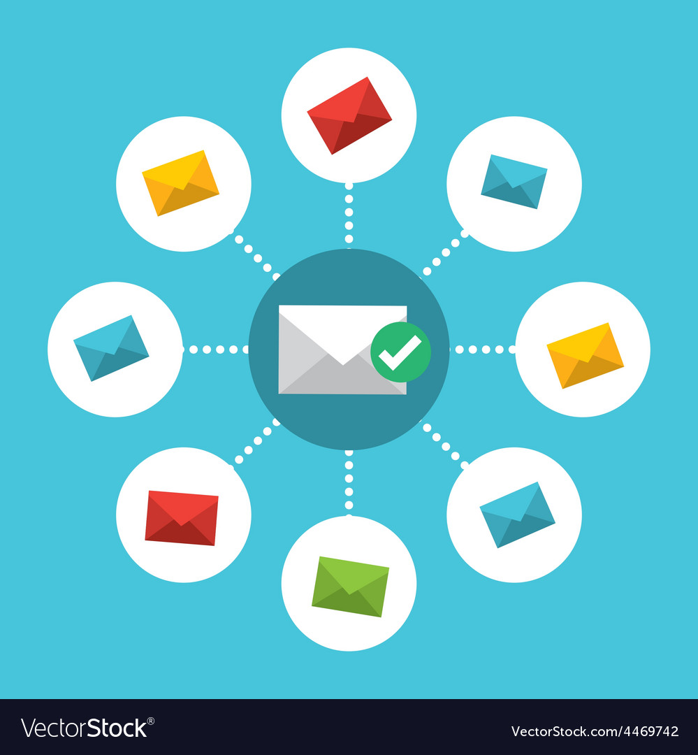 E-mail concept Royalty Free Vector Image - VectorStock