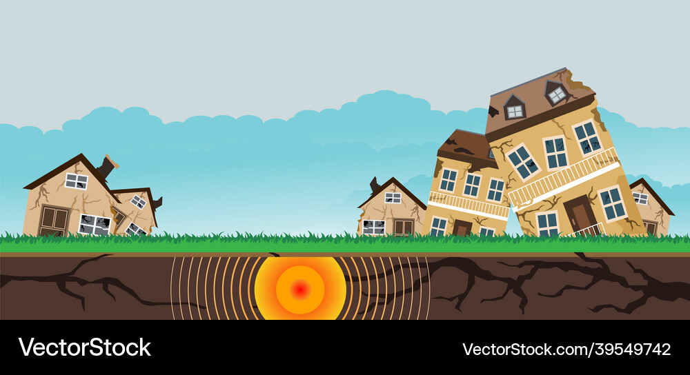 Natural Disaster Earthquake Drawing