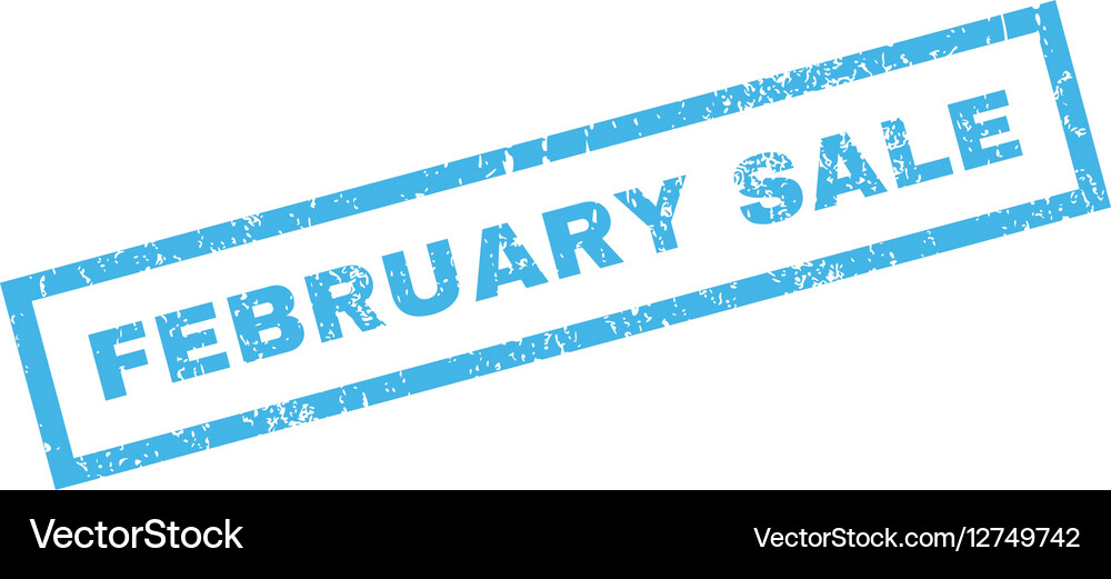 February sale rubber stamp Royalty Free Vector Image