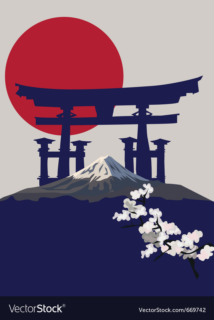 Japanese elements Royalty Free Vector Image - VectorStock