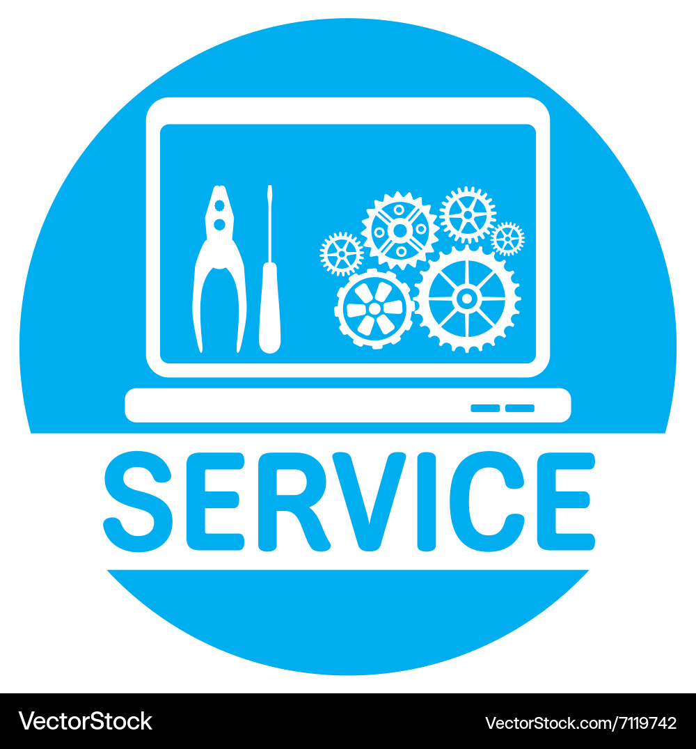 Service computer3 Royalty Free Vector Image - VectorStock