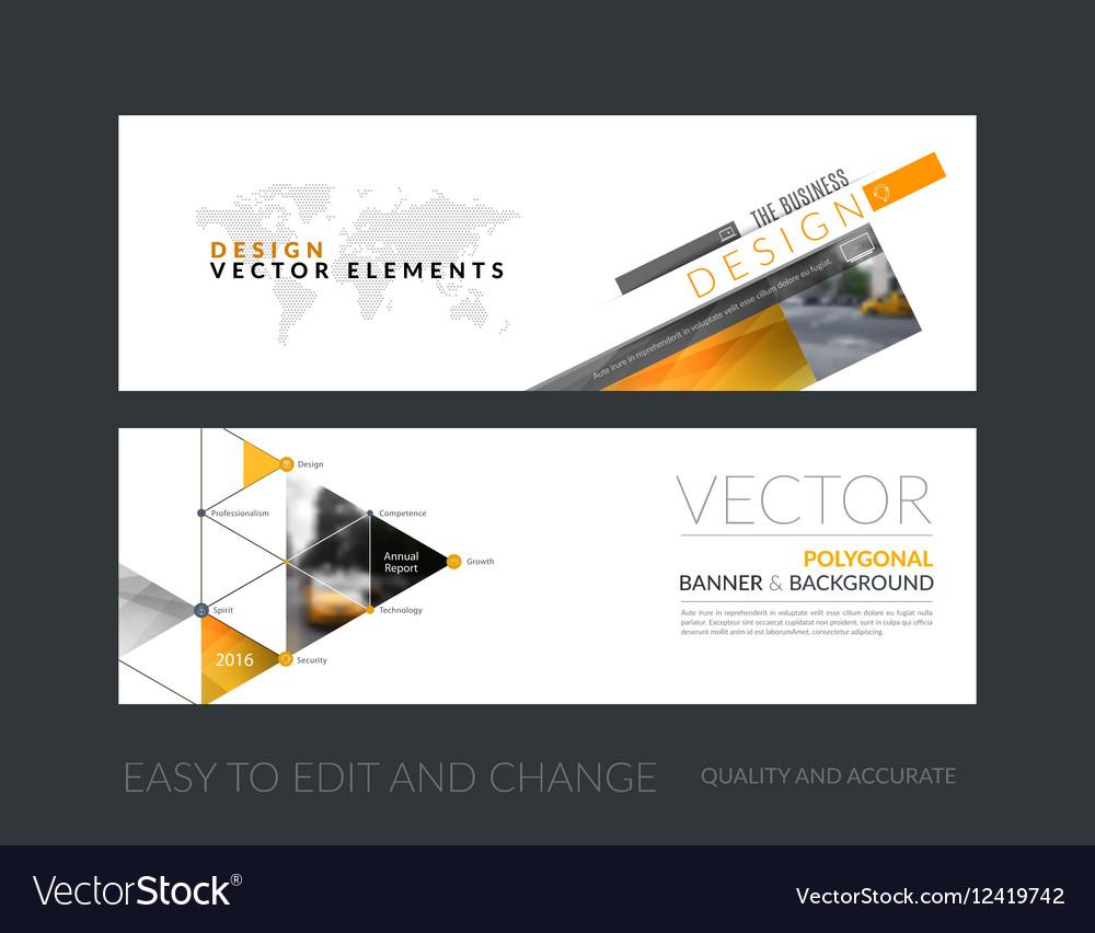 Set of modern horizontal website banners Vector Image
