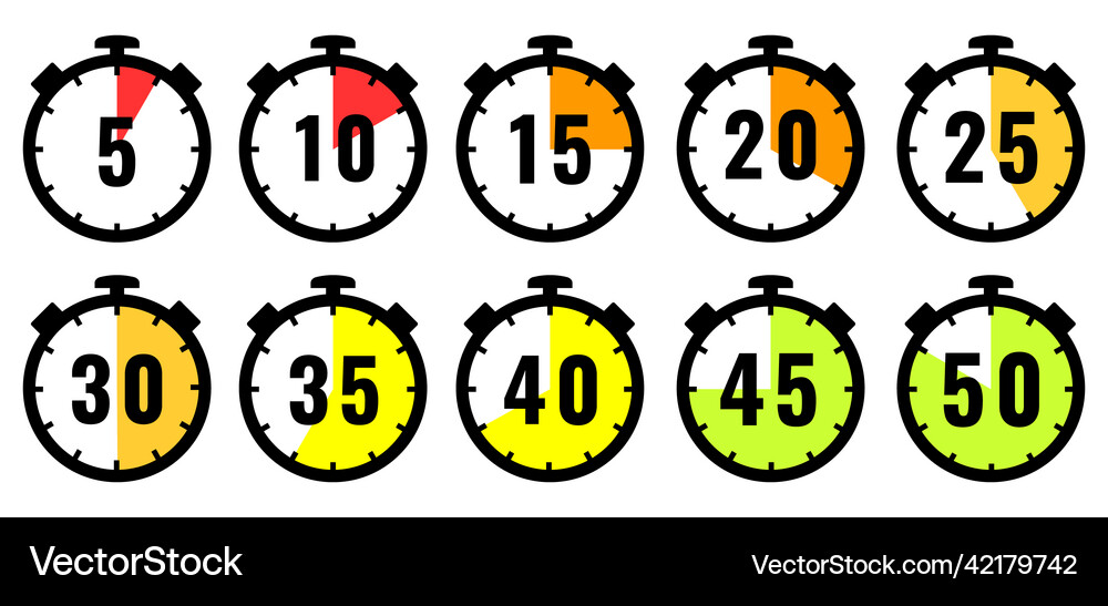 Set of simple timers Royalty Free Vector Image