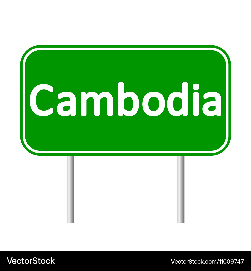 Cambodia road sign Royalty Free Vector Image - VectorStock