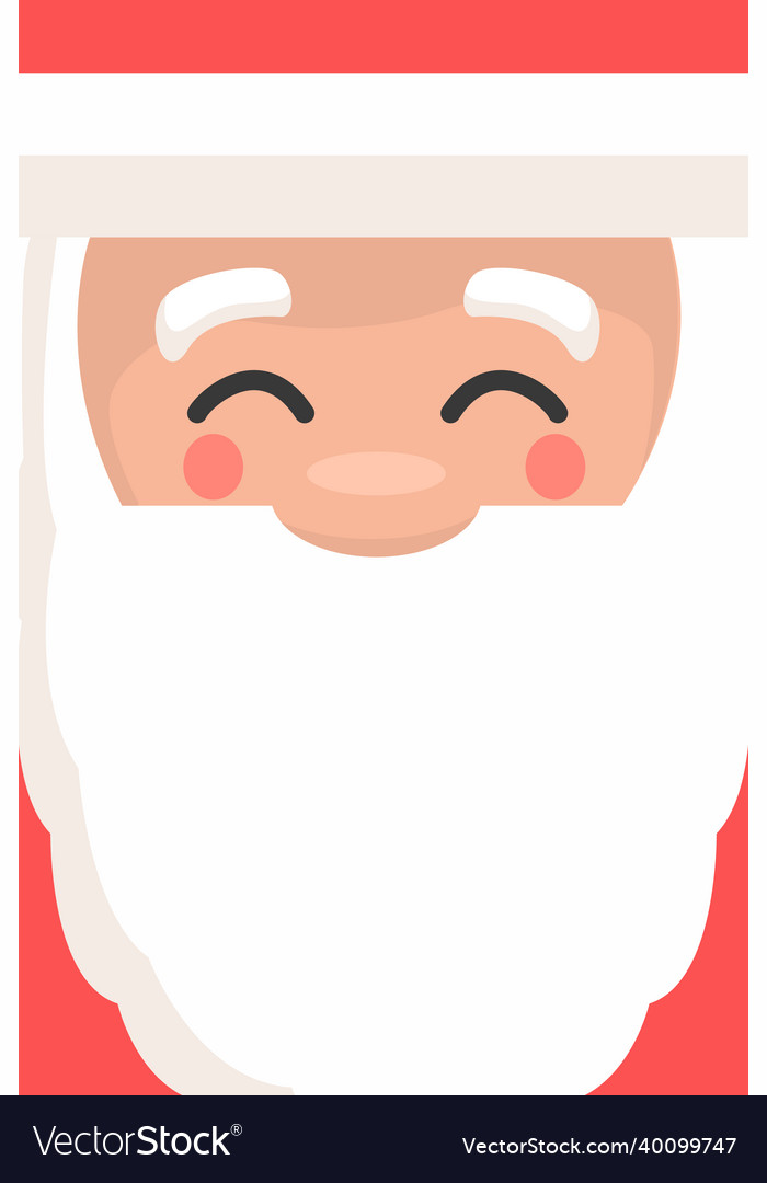 Christmas card design of santa claus face Vector Image