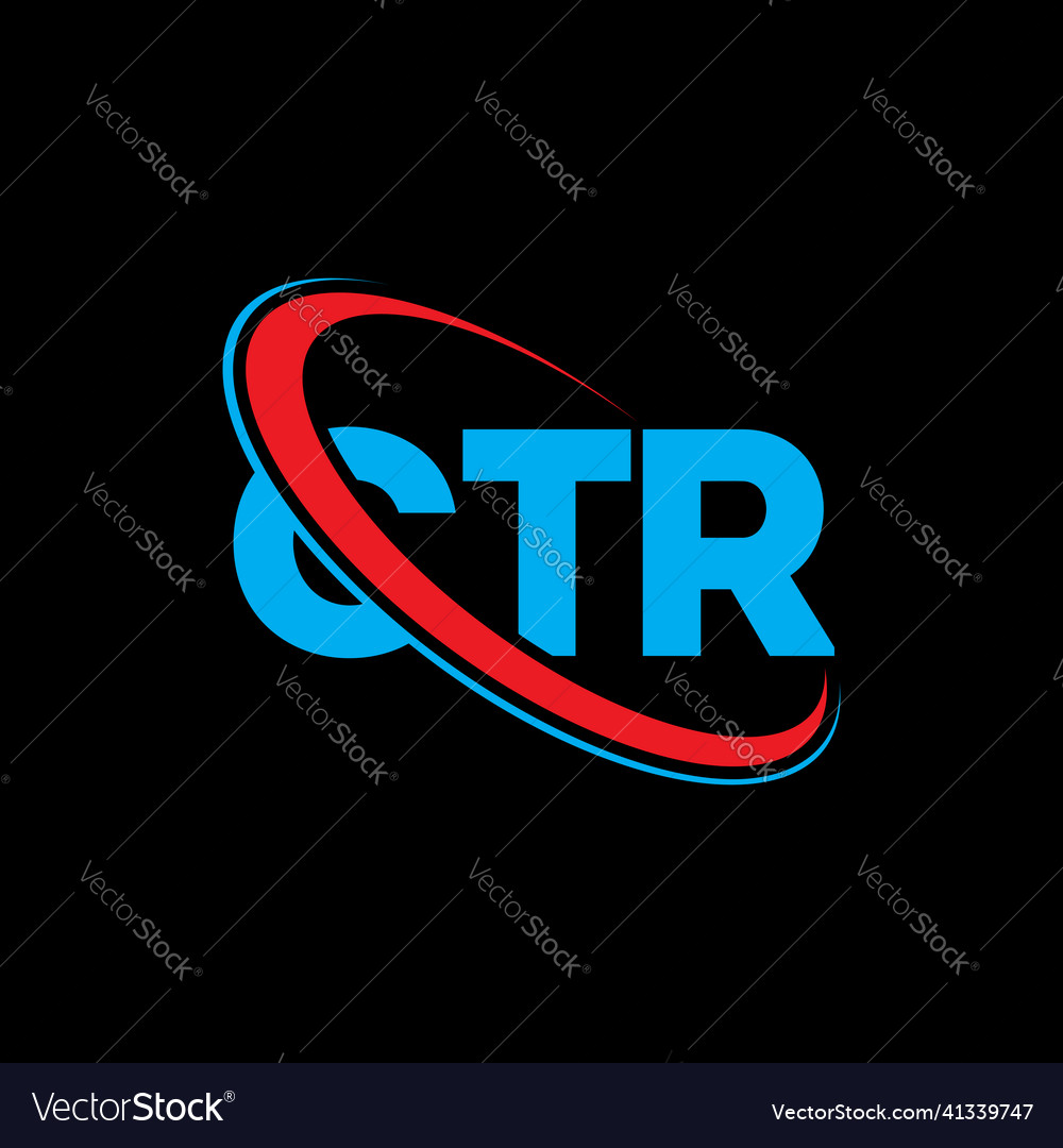 Ctr logo letter design Royalty Free Vector Image